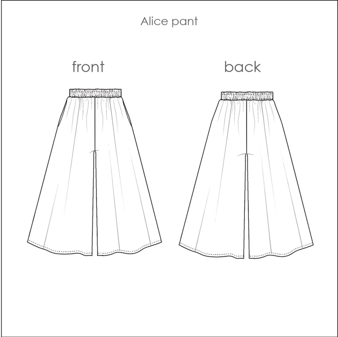 Girls Ankle Crop Wide Leg Pant PDF Pattern Sewing Pattern - Etsy