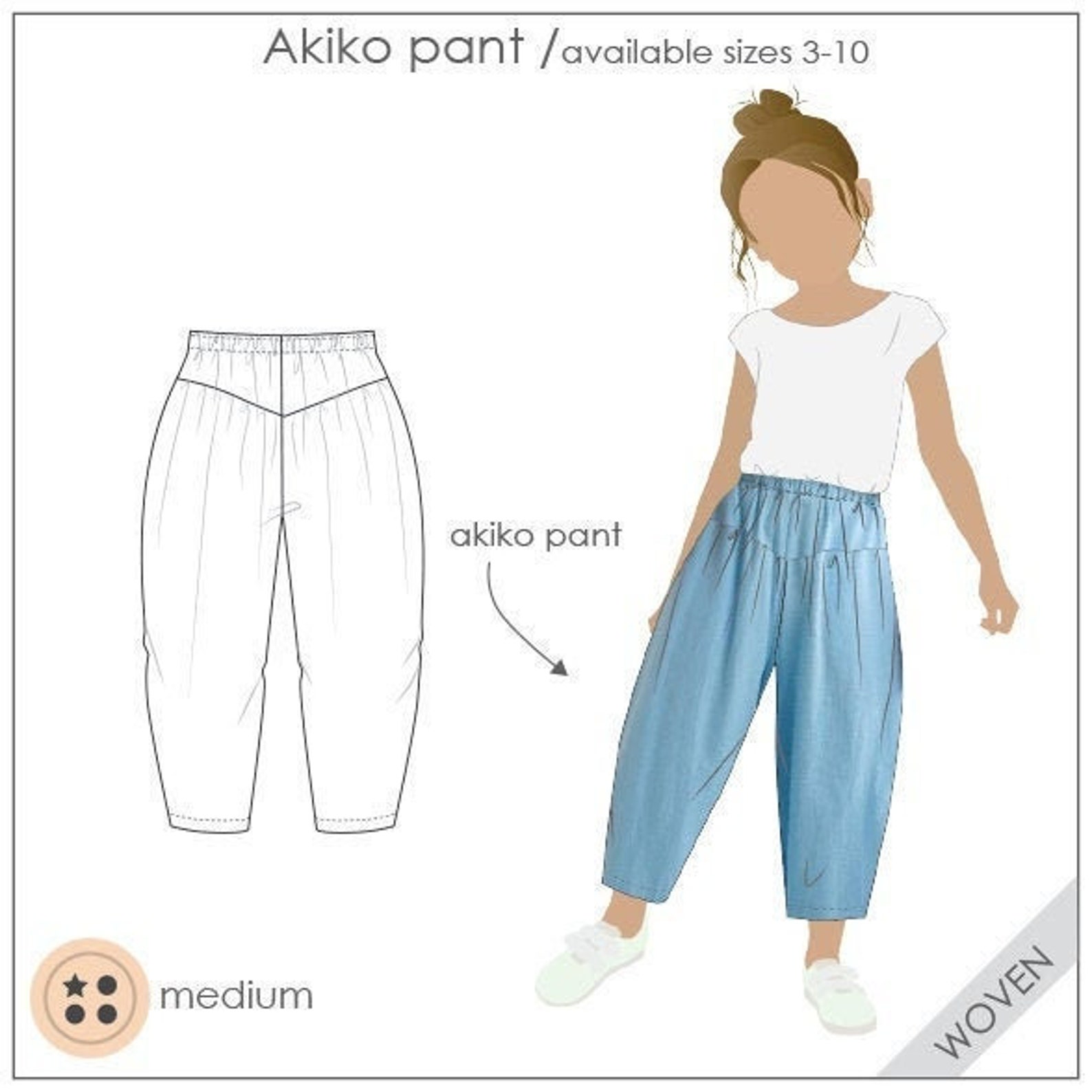 Girls pant PDF pattern sewing pattern girls pattern sew | Etsy