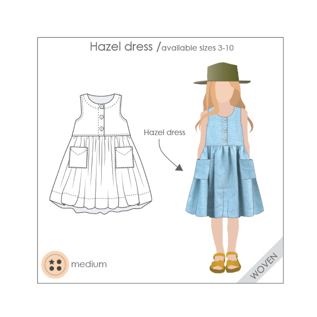 Girls Dress- PDF Pattern, Sewing Pattern, for Girls, Pdf Sewing Pattern ...