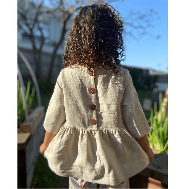 Girls Top Button Back - PDF Pattern, Pdf Kids Pattern, Sewing Pattern ...