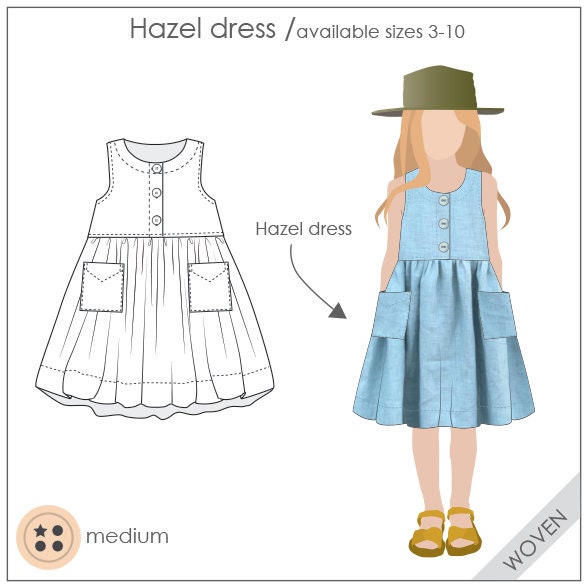 Girls Dress PDF Pattern Sewing Pattern for Girls Pdf | Etsy UK