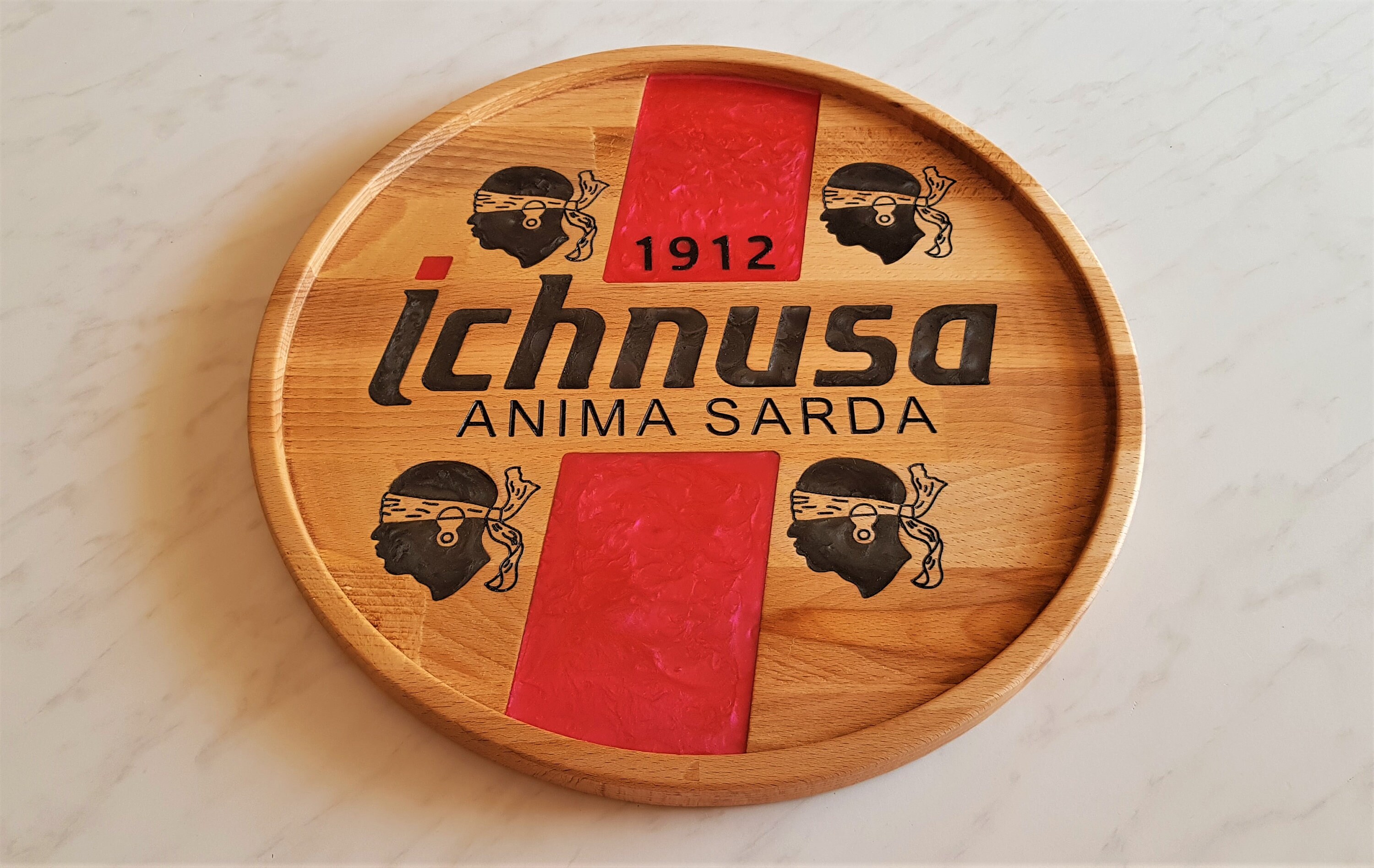 Ichnusa Beer Tray in Beech Wood and Epoxy Resin - Etsy