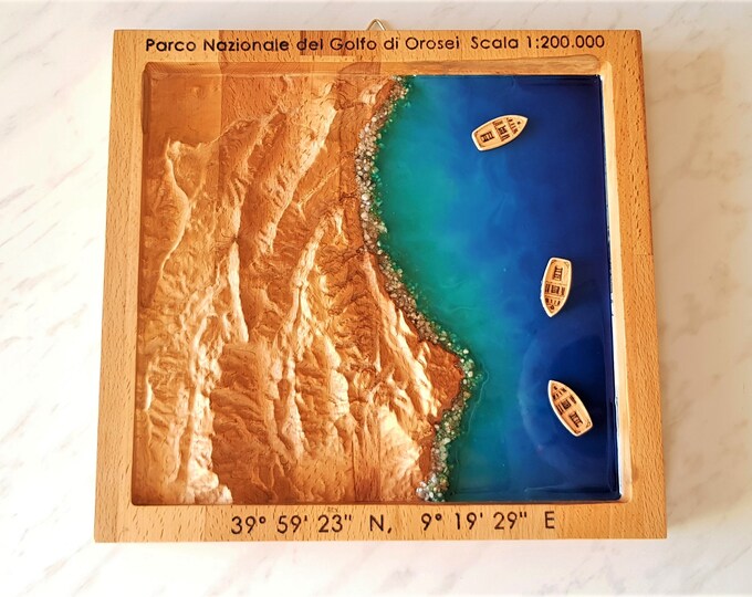 Map Picture/geographical Map of the Gulf of Orosei National Park, in ...