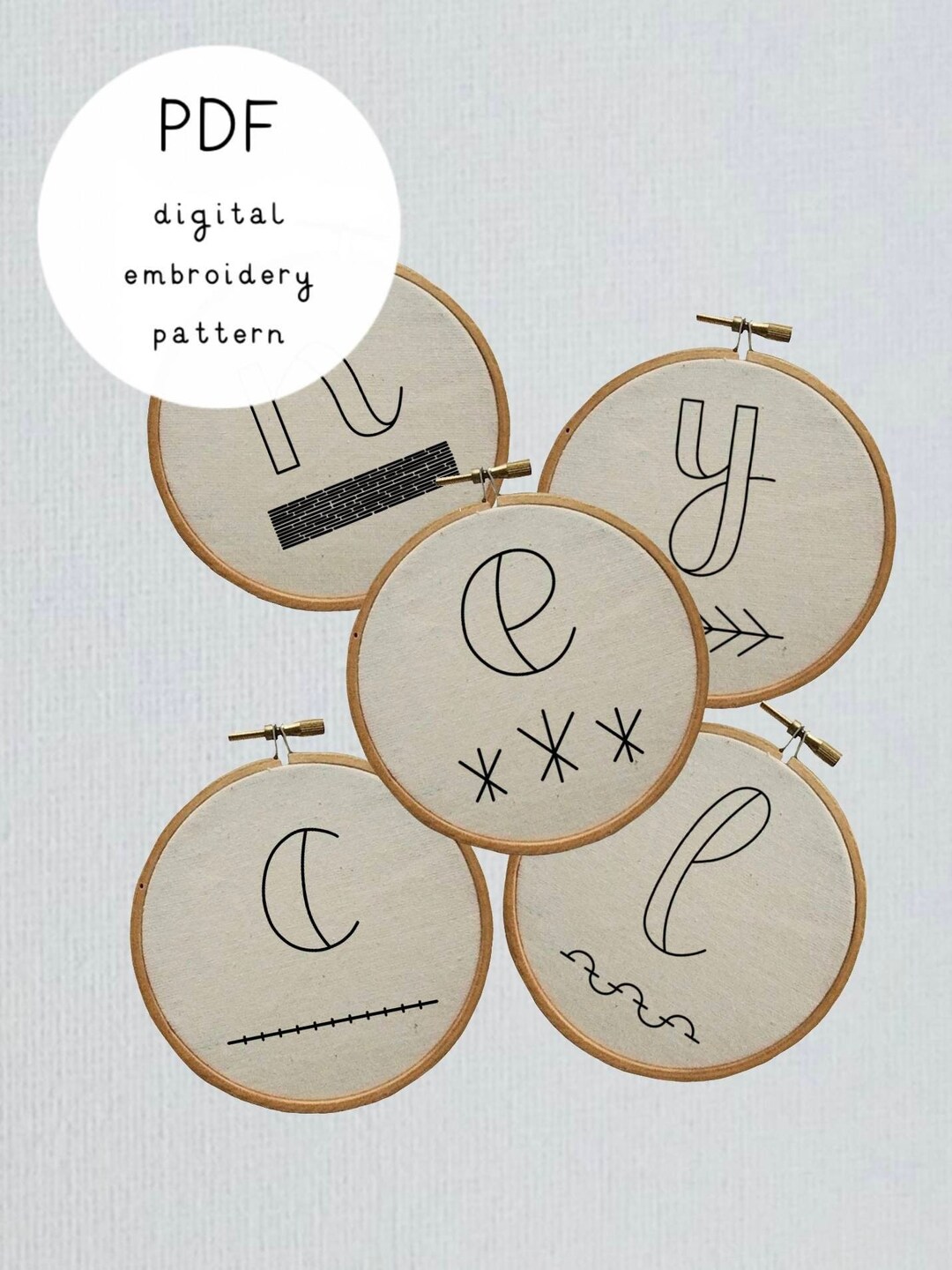 Alphabet Digital PDF Hand Embroidery Pattern // Create Your Own ...