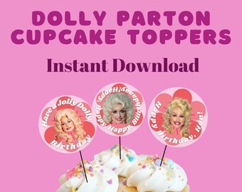 Dolly Parton Printable Cupcake Toppers, Photo for Party Picks/decor ...
