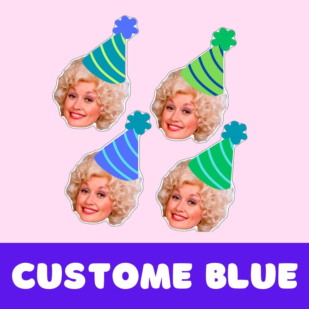 CUSTOME BLUE Dolly Cupcake Toppers Version 2 Instant Download - Etsy