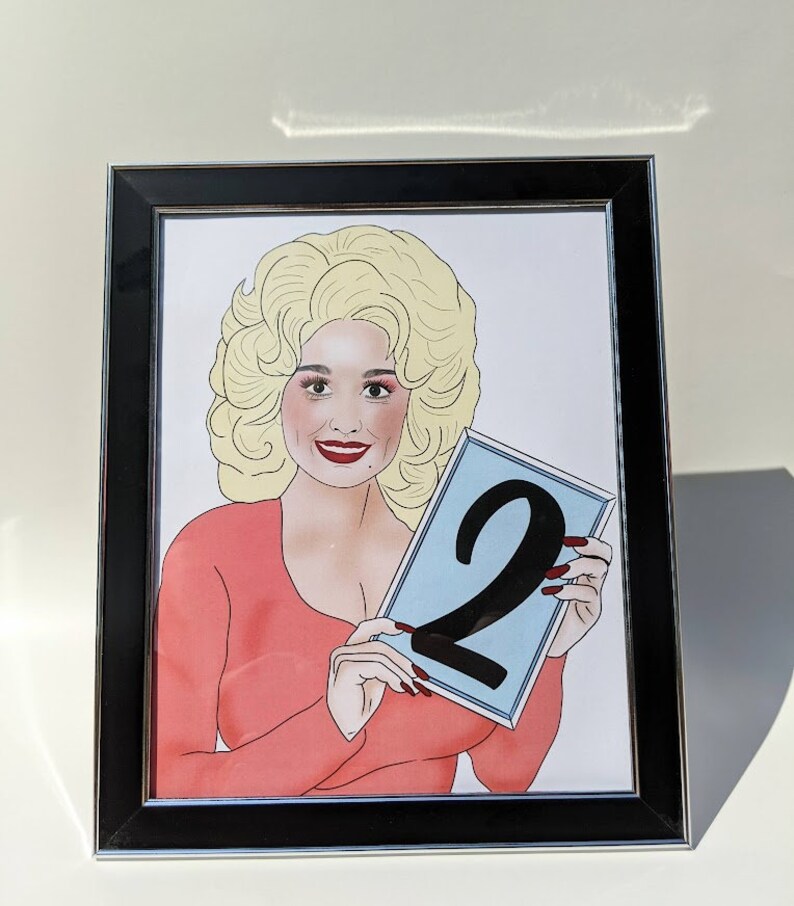Dolly Parton Table Numers Instant Download - Etsy