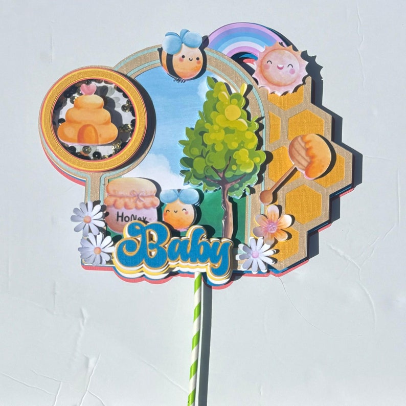 Bee-themed Cake Topper - Etsy