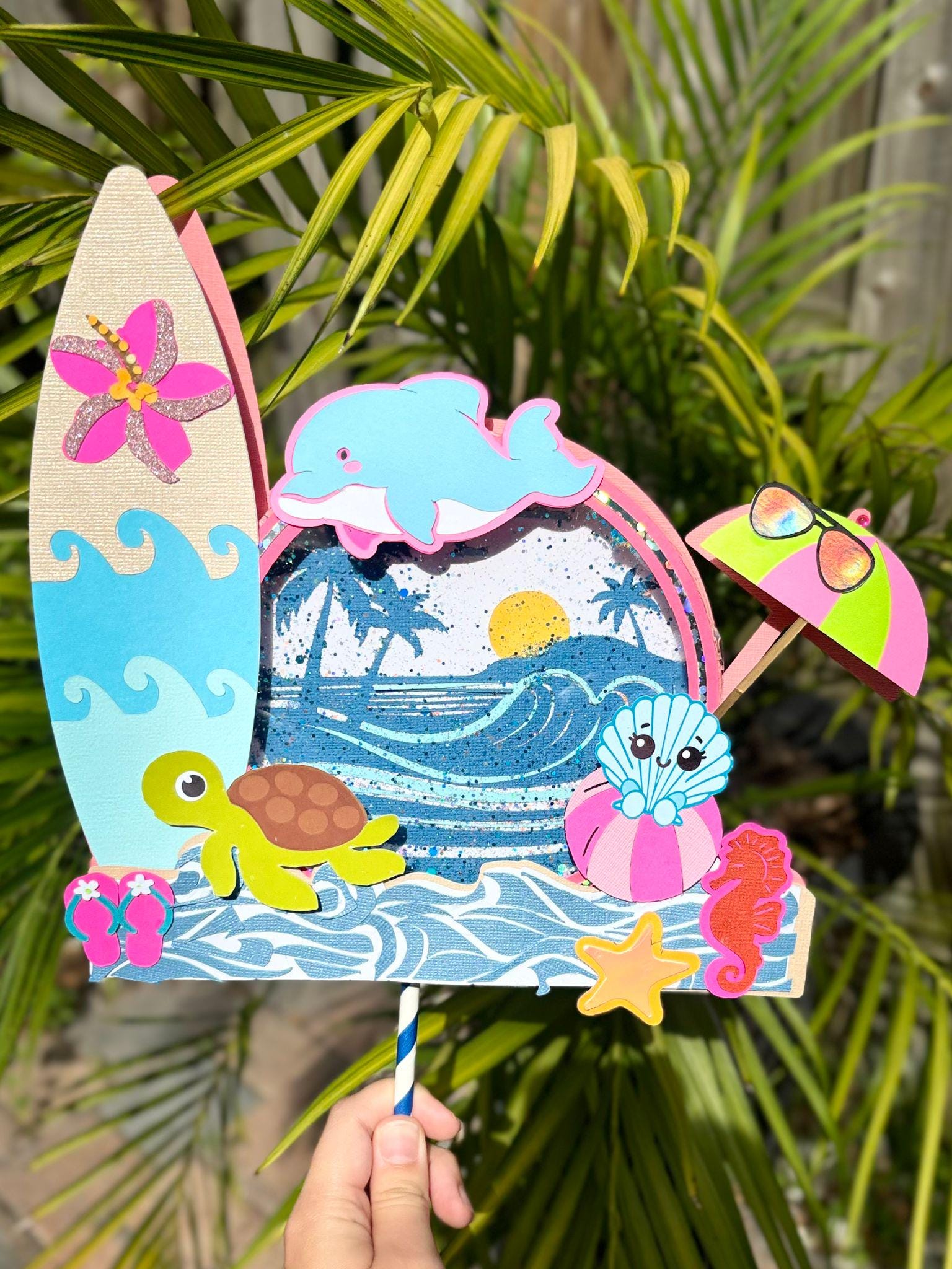 Tropical Beach Cake Topper: Summer Party Decoration - Etsy