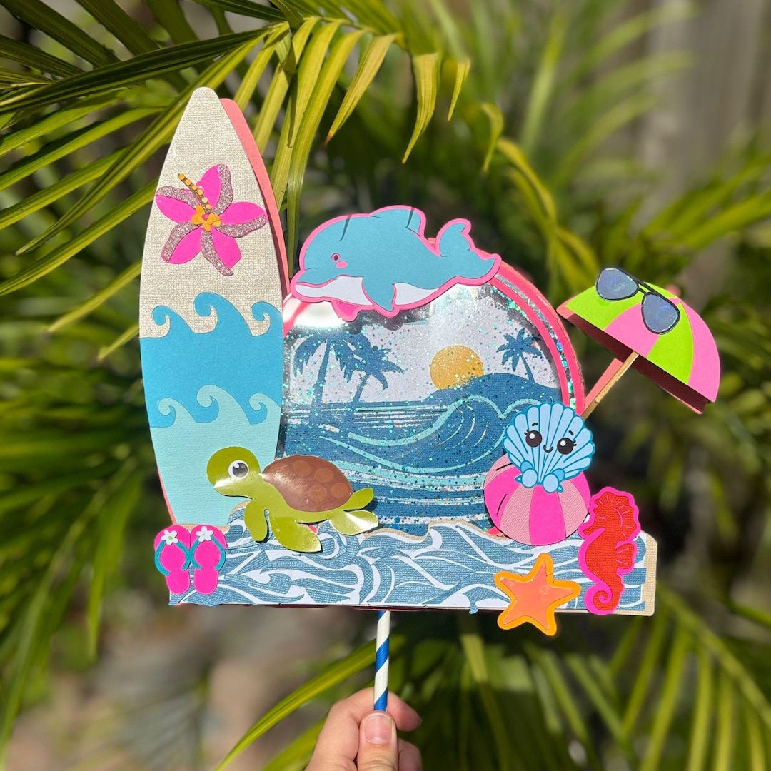 Tropical Beach-themed Cake Topper Perfect for Your Special Celebration ...