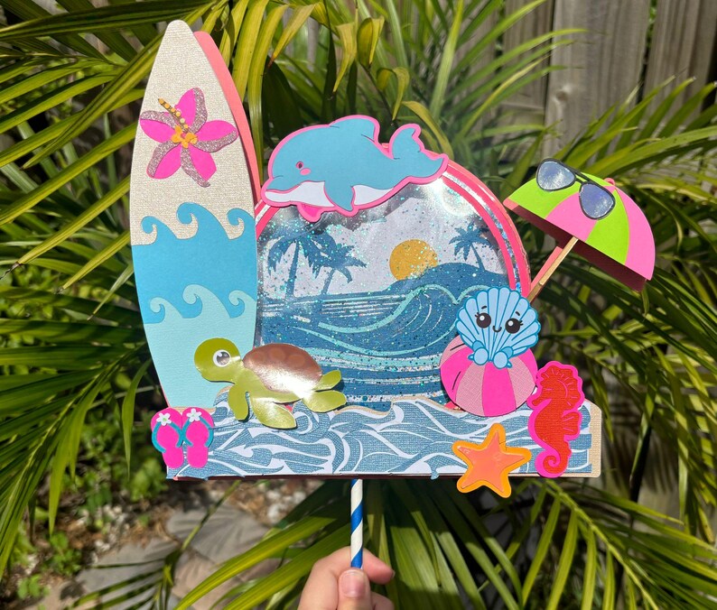 Beach-themed Cake Topper - Etsy