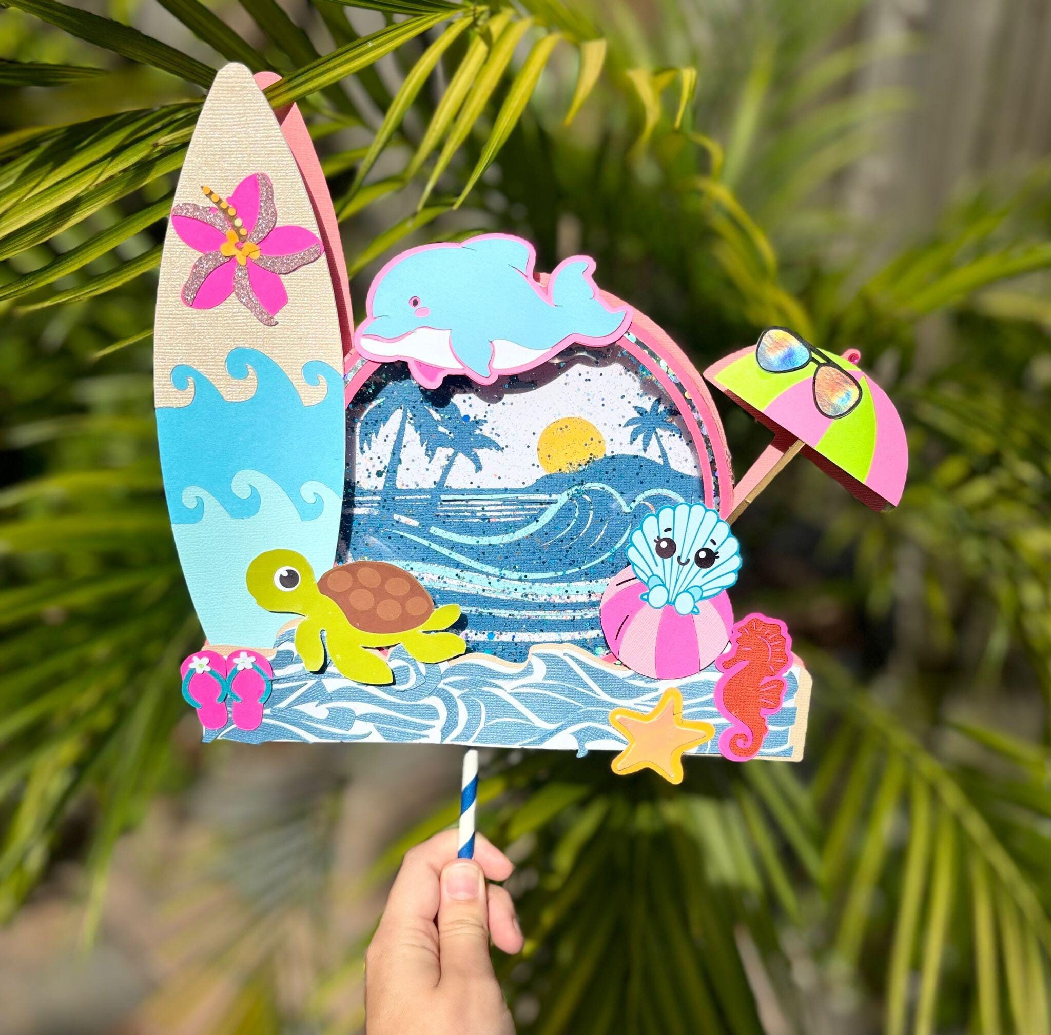 Tropical Beach Cake Topper: Summer Party Decoration - Etsy