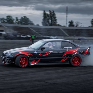 Shadow Flames Universal Car Livery Die Cut High Quality Vehicle Wrap ...