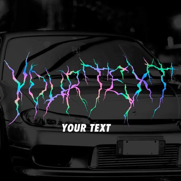 Black Custom Text Decals - Etsy