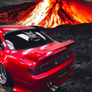 Oni Mask Goon Samurai Katana JDM Oil Slick Sticker - Anime Decal ...