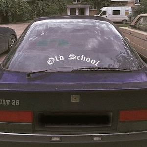 Back Window Custom Rounded Text Decal! Windshield Visor Banner Stipe ...