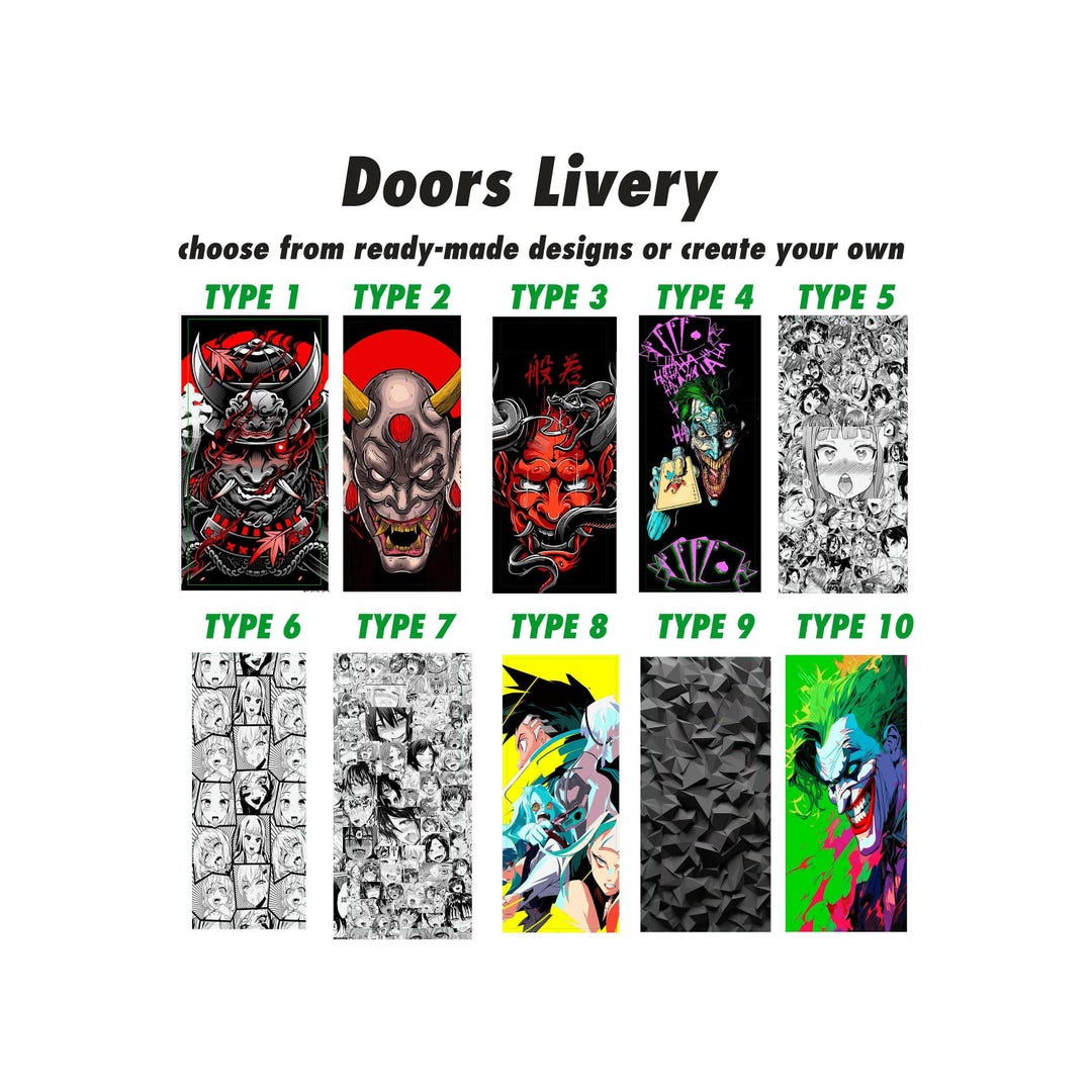 Custom Car Doors Livery Pillar Decal Sticker Wrap YOURS Image - High ...