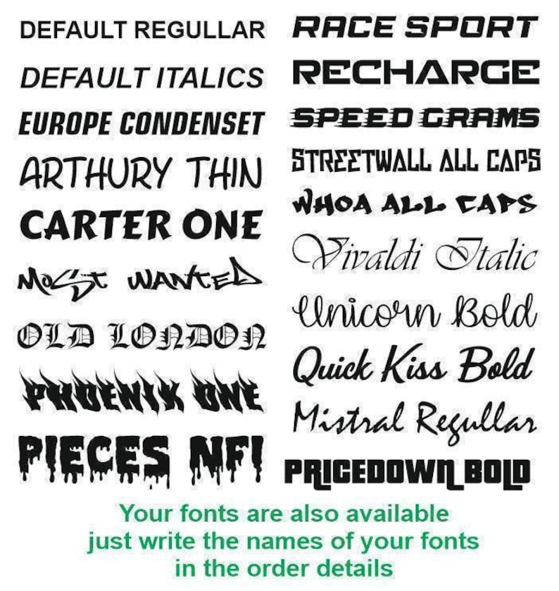 Custom Oil Slick Decal Sticker Logo - Any Text or Silhouette Image ...