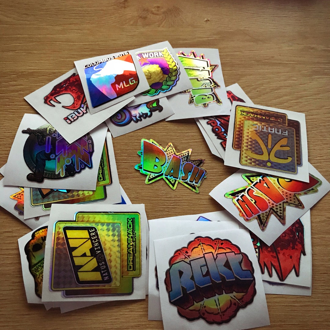 Any Holo Stickers From CS GO in Real Life, IRL Set Airsoft Gun Sticker ...