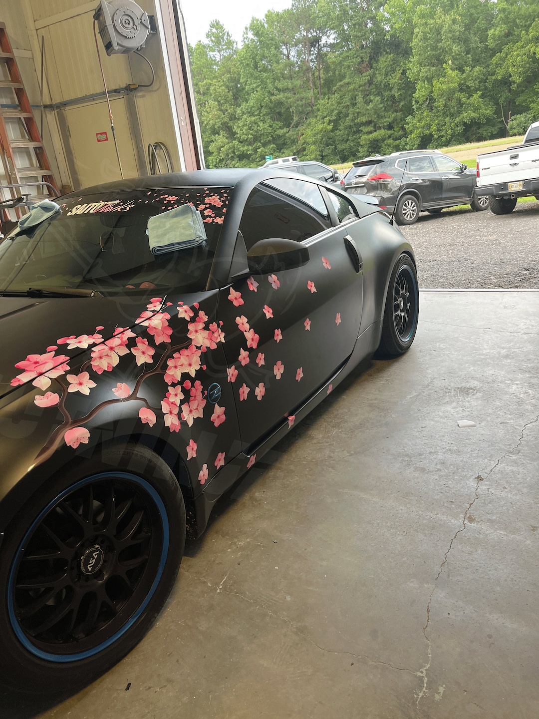Cherry Blossom JDM Car Sticker, Kawaii Sakura Vinyl Decal, Anime Car ...