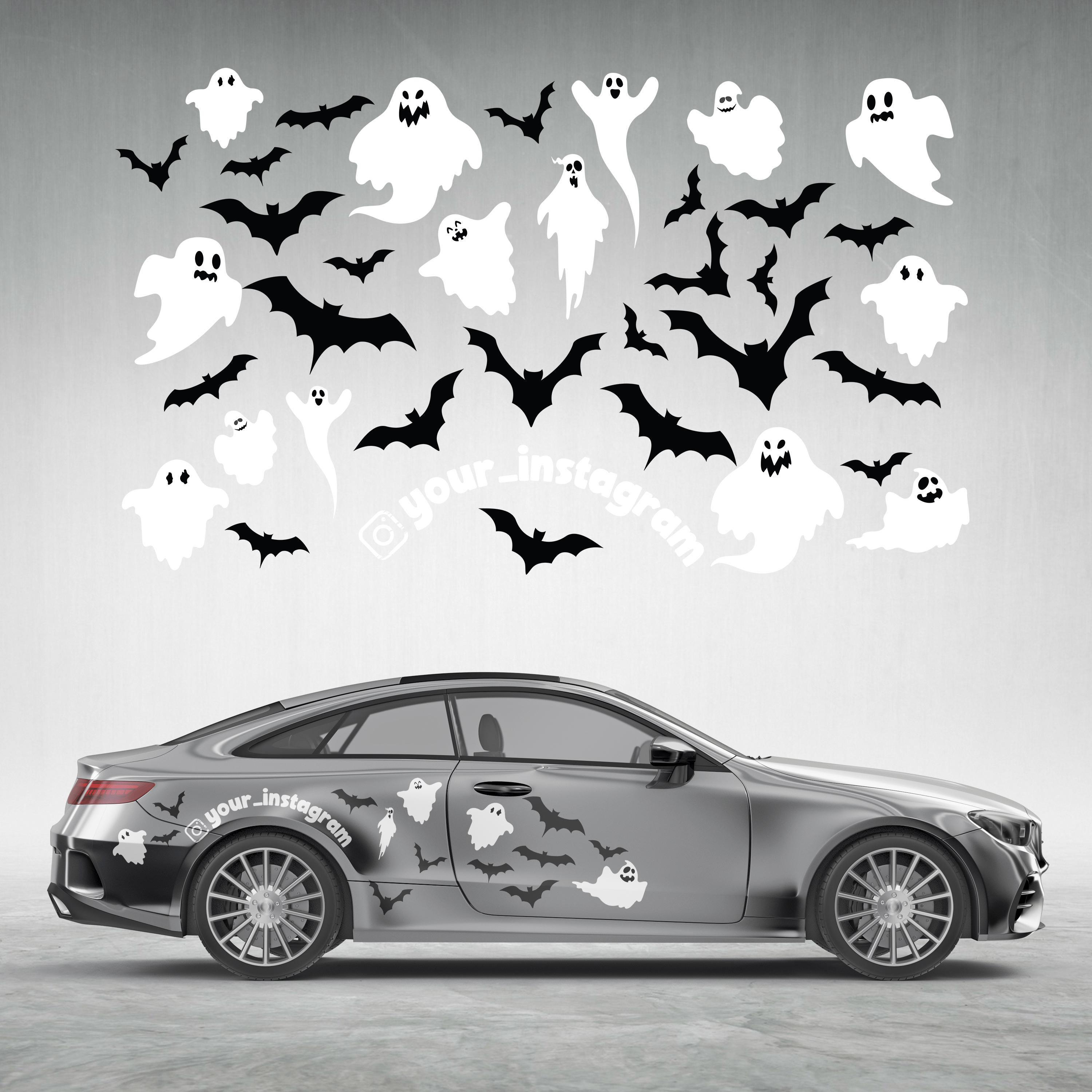 Custom Car Stickers – Waterproof Vehicle Decals, Spooky Ghost ...