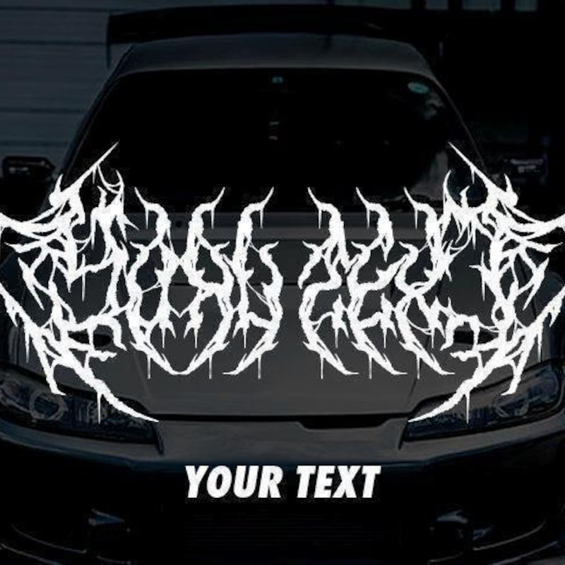 Gothic Decal Silver - Etsy