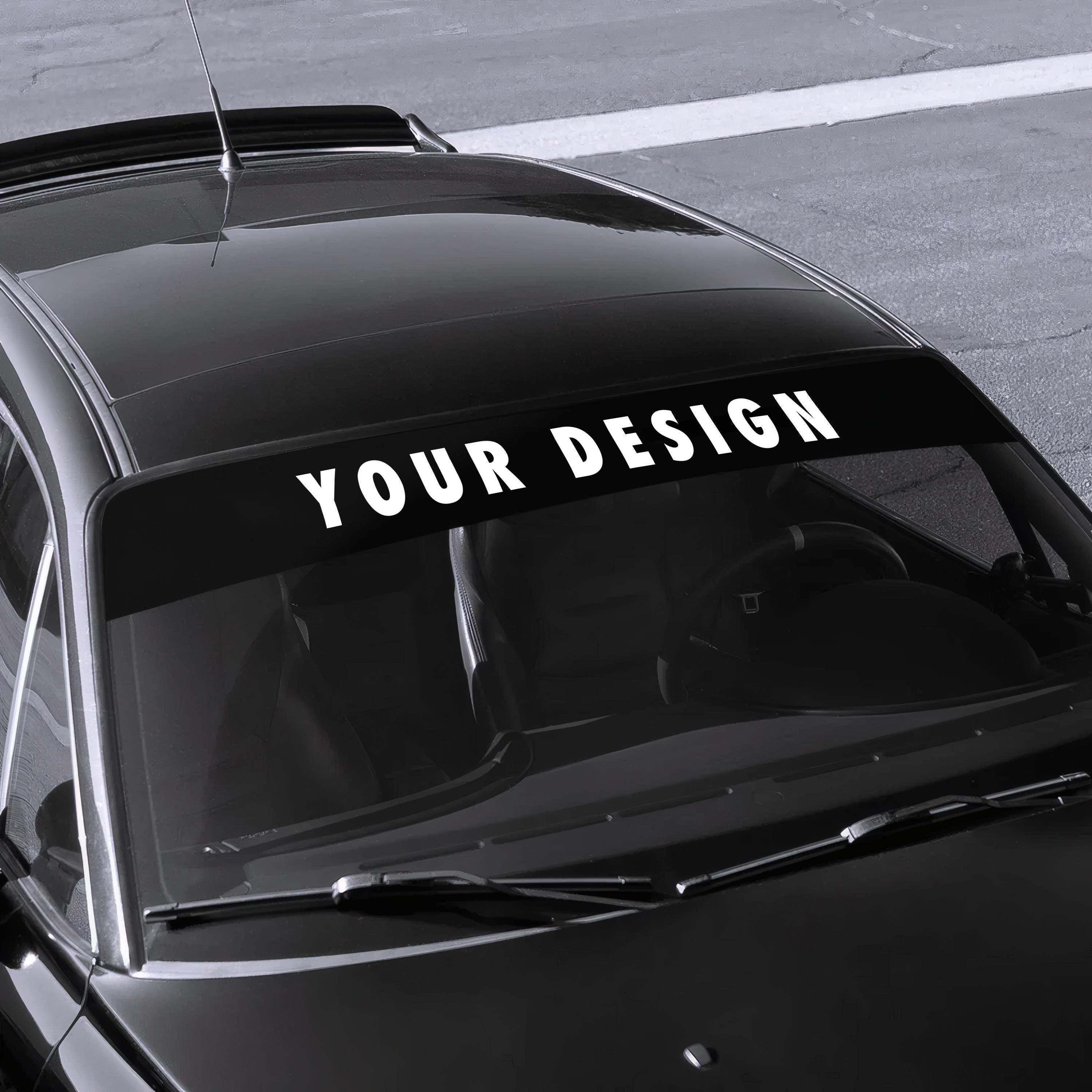 Custom Windshield Banner, Your Text Cut Out Decal, Blank Car Banner ...