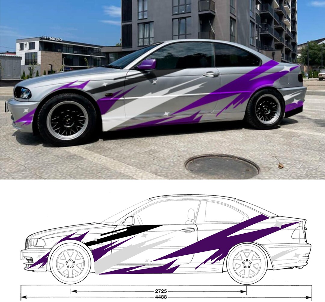 JDM Car Wrap Vinyl Decals, Trendy Side Graphics for Custom Car Decor ...