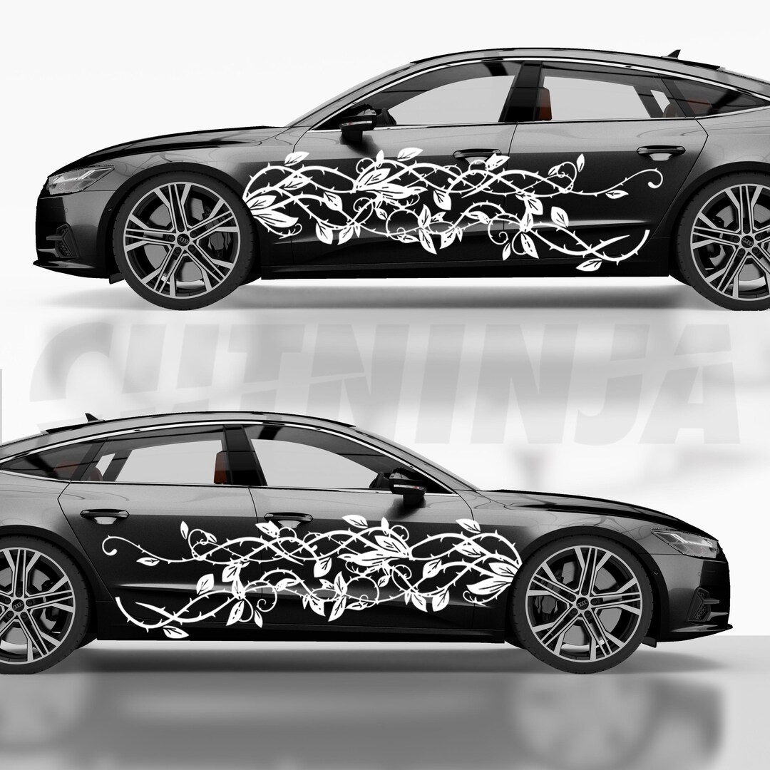 Grape Vine Floral Car Livery Graphics – Large Waterproof Vinyl Decal ...