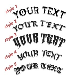 Custom Text Gothic Style Windshield Rounded Decal! Car Accessories ...