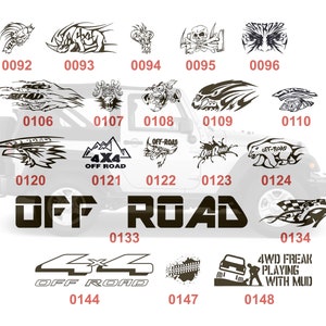 4x4 off Road Truck Decals Stickers Selection - SUV - Truck - Hood ...
