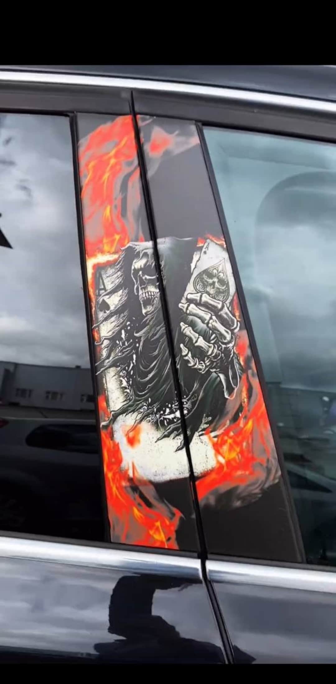 Vehicle Doors Livery Pillar Decal Death in Fire Sticker Wrap - ANY ...