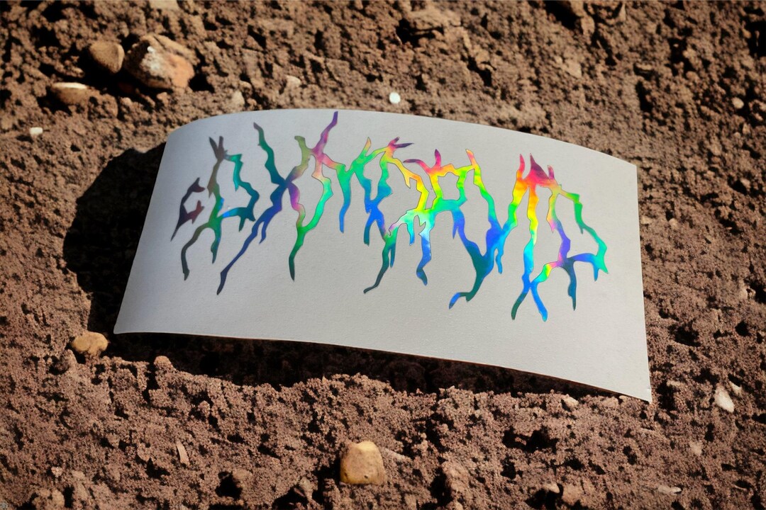 Custom Horror Style Decal, Holographic Car Sticker, Yours Phrase ...