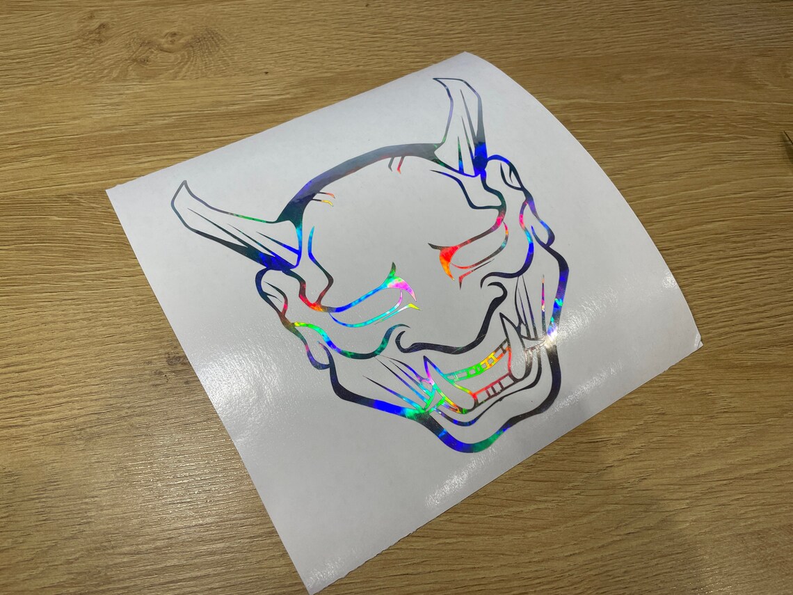 Oni Mask Goon JDM Oil Slick Sticker Anime Decal Japan Car | Etsy