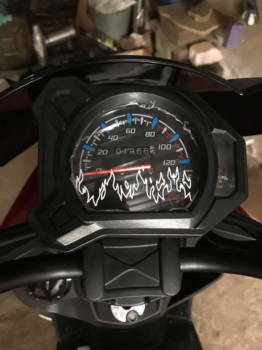 Car / Moto Dashboard Decal Custom Flame Fire Sticker - Any Color ...