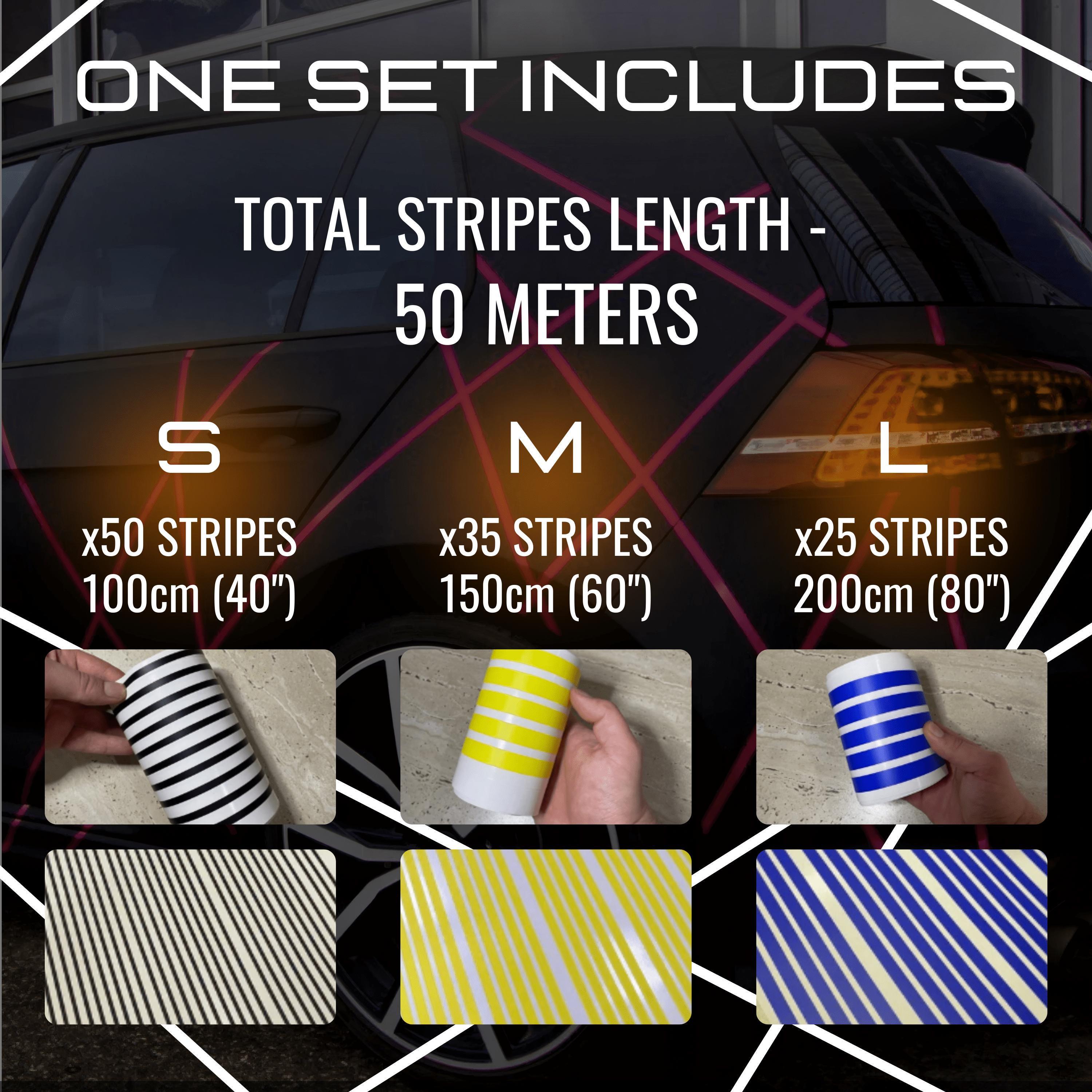 Thin Stripes JDM Car Livery Decal Sticker / Color Printed Wrap / Side ...