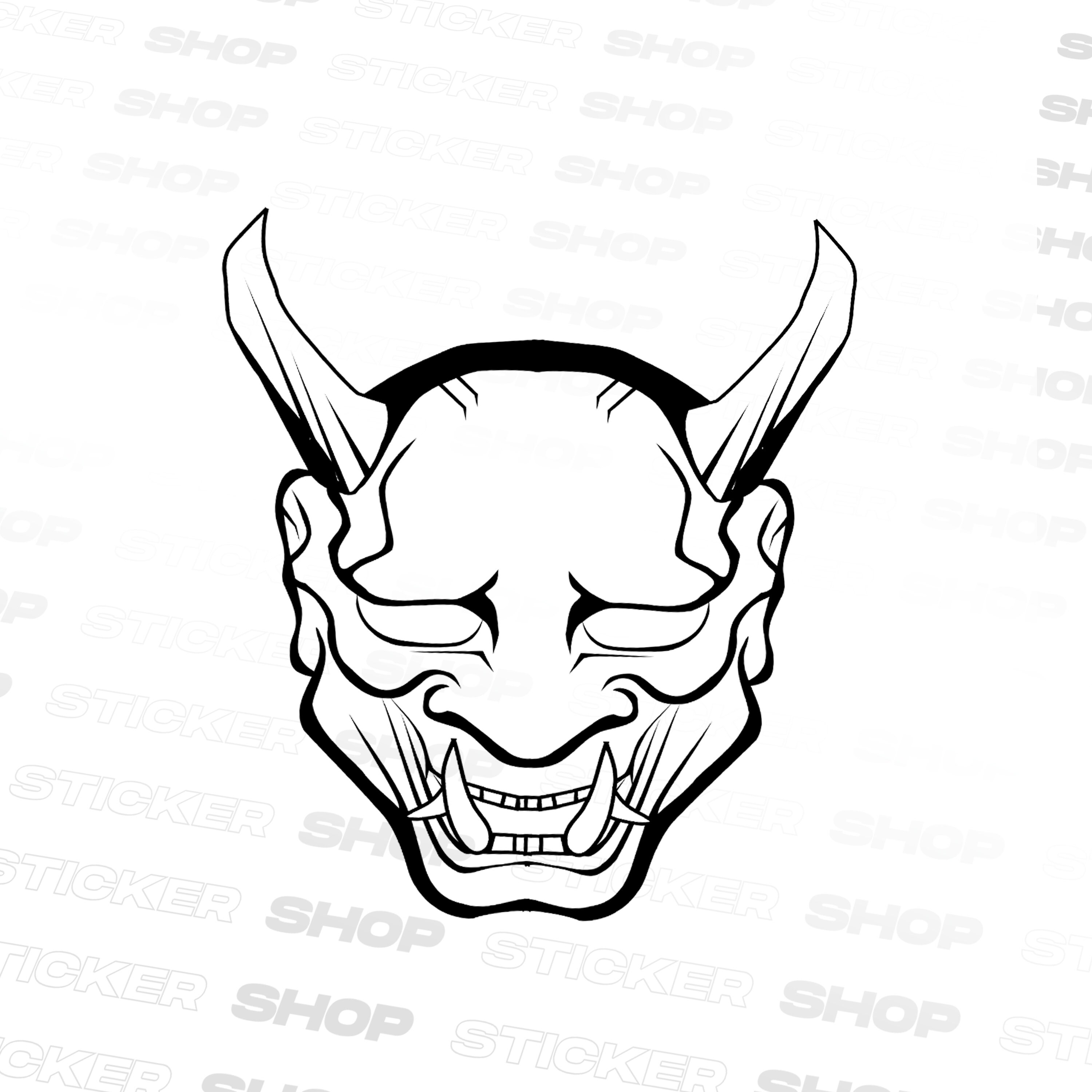 Oni Mask Goon JDM Oil Slick Sticker Anime Decal Japan Car - Etsy
