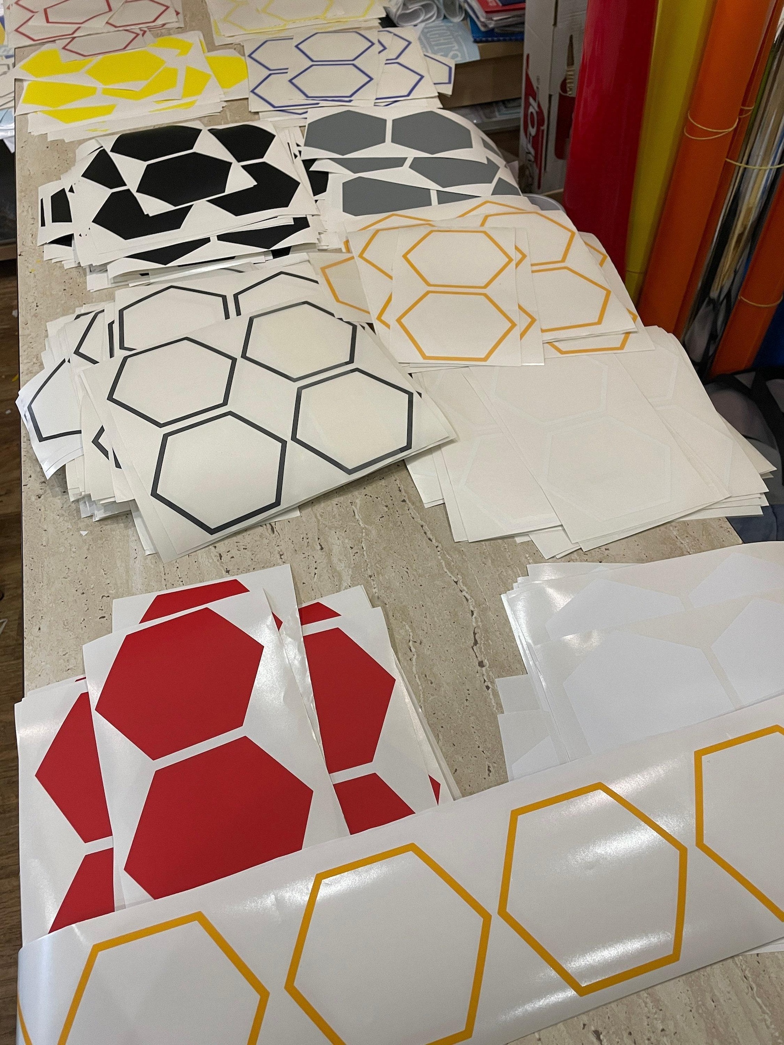 Hexagon / Honeycomb Decals - Fits for ANY Car - ANY Color - Custom Car ...