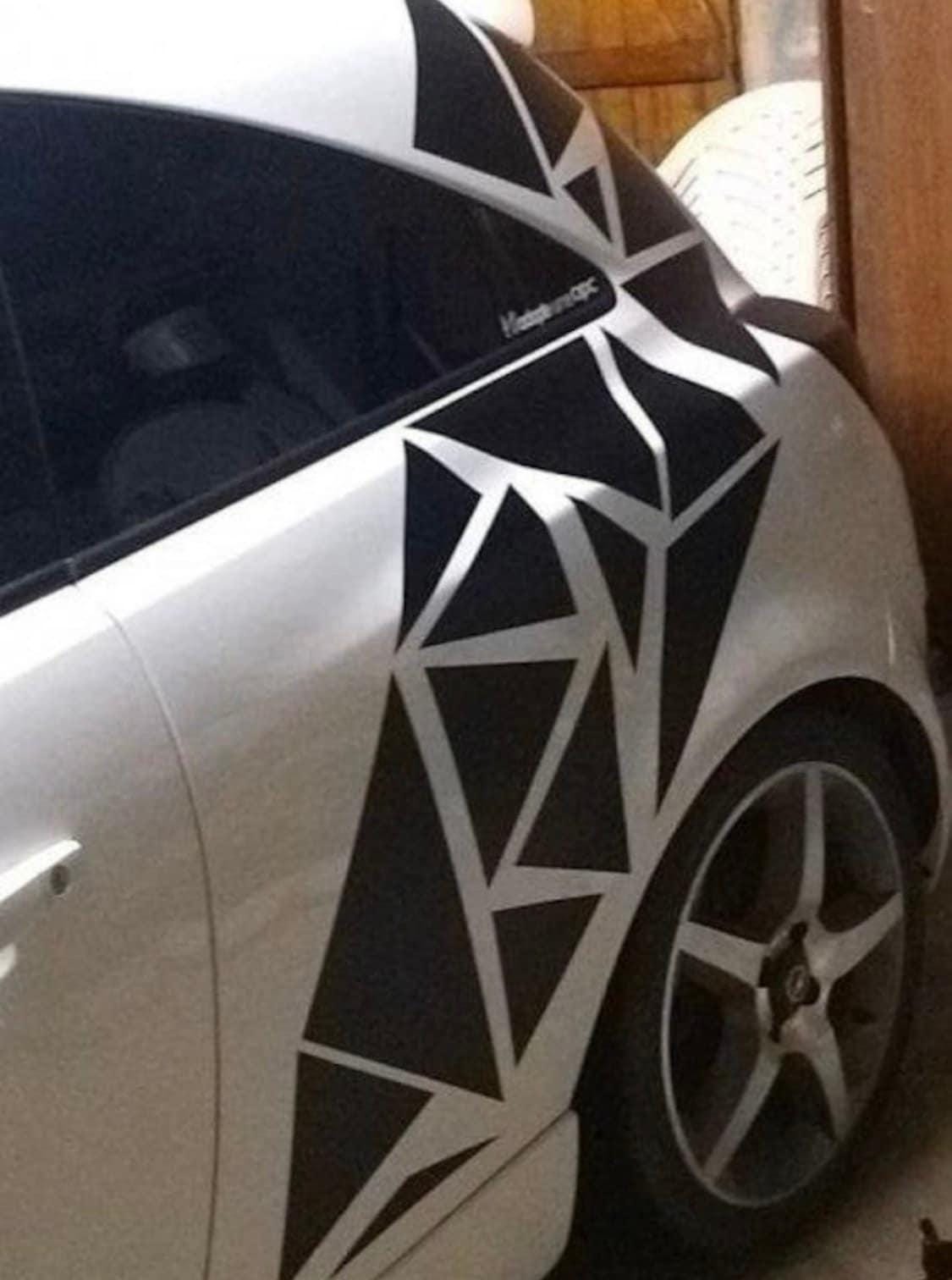 Triangles JDM Car Wrap, Universal Fit Bumper Sticker, Trendy Japan Car ...