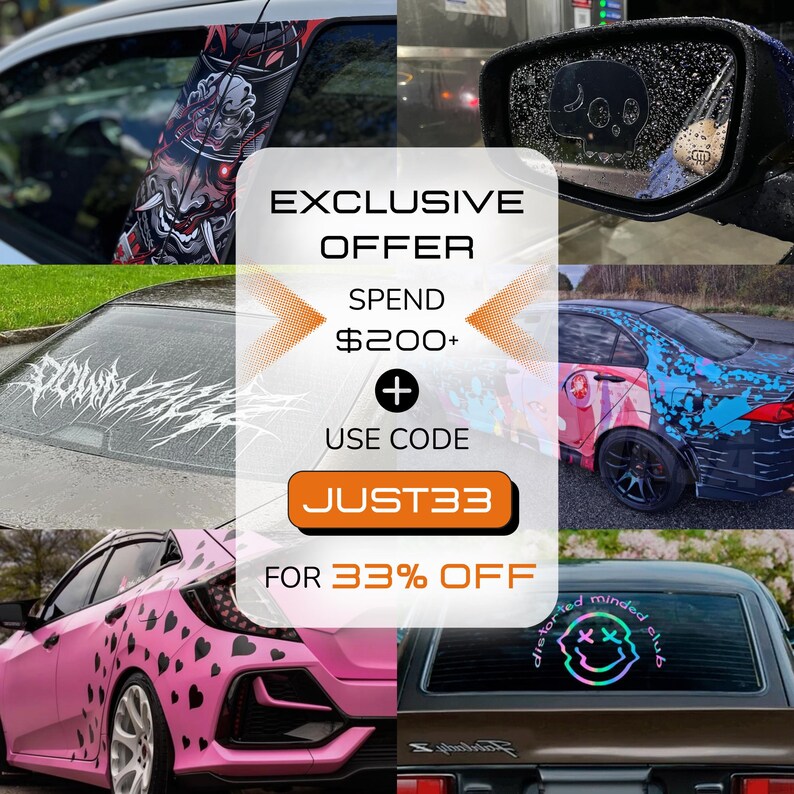 Tiger Car Pillar Sticker, Car Doors Wrap, Custom Vehicle Wrap With ...