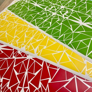 Motorcycle Triangles Stickers X300 Pack - Biker Gear Decals - Gift for ...