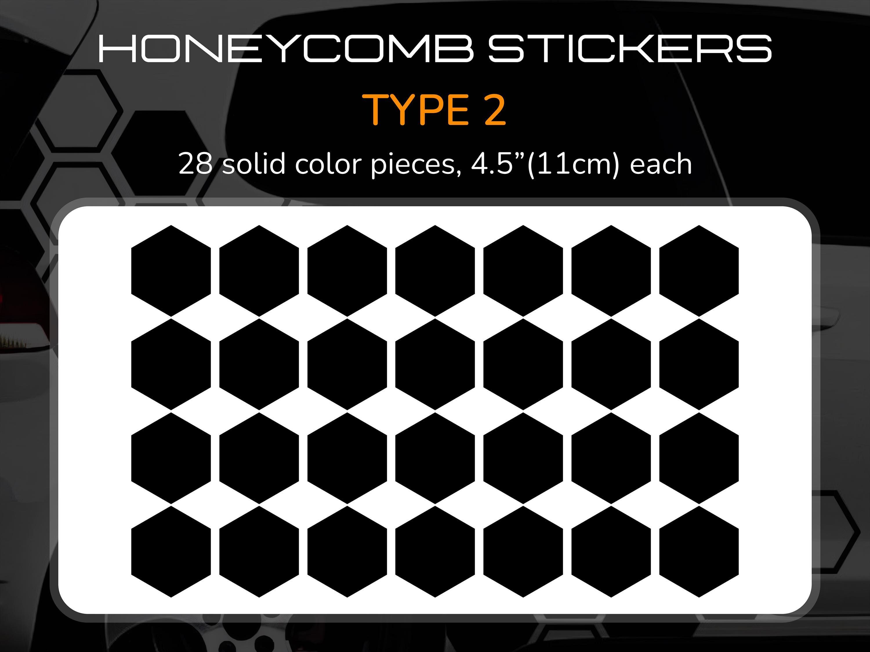 Hexagon / Honeycomb Decals - Fits for ANY Car - ANY Color - Custom Car ...