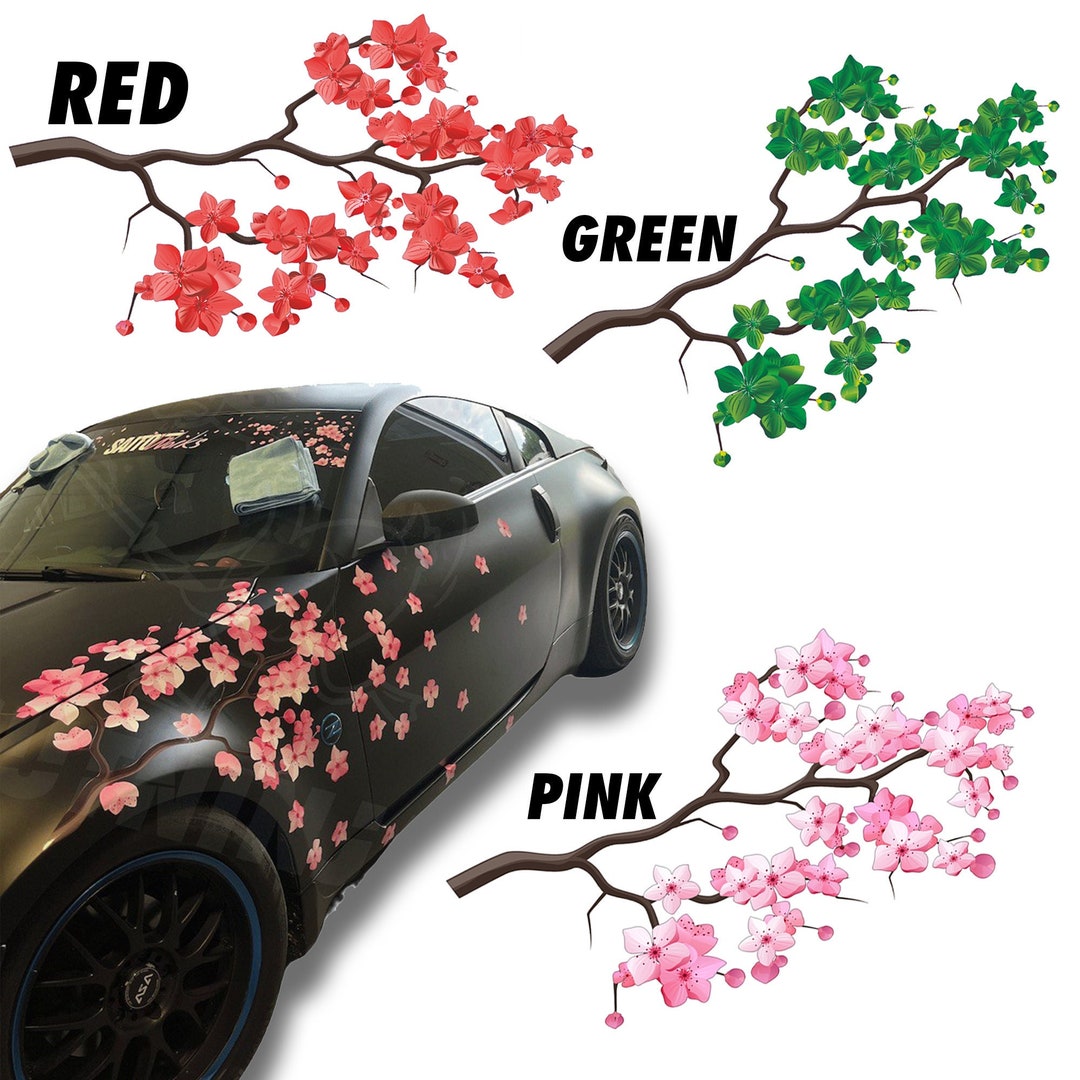 Red Sakura Car Livery Realistic Cherry Blossom - Japenese Vehicle ...