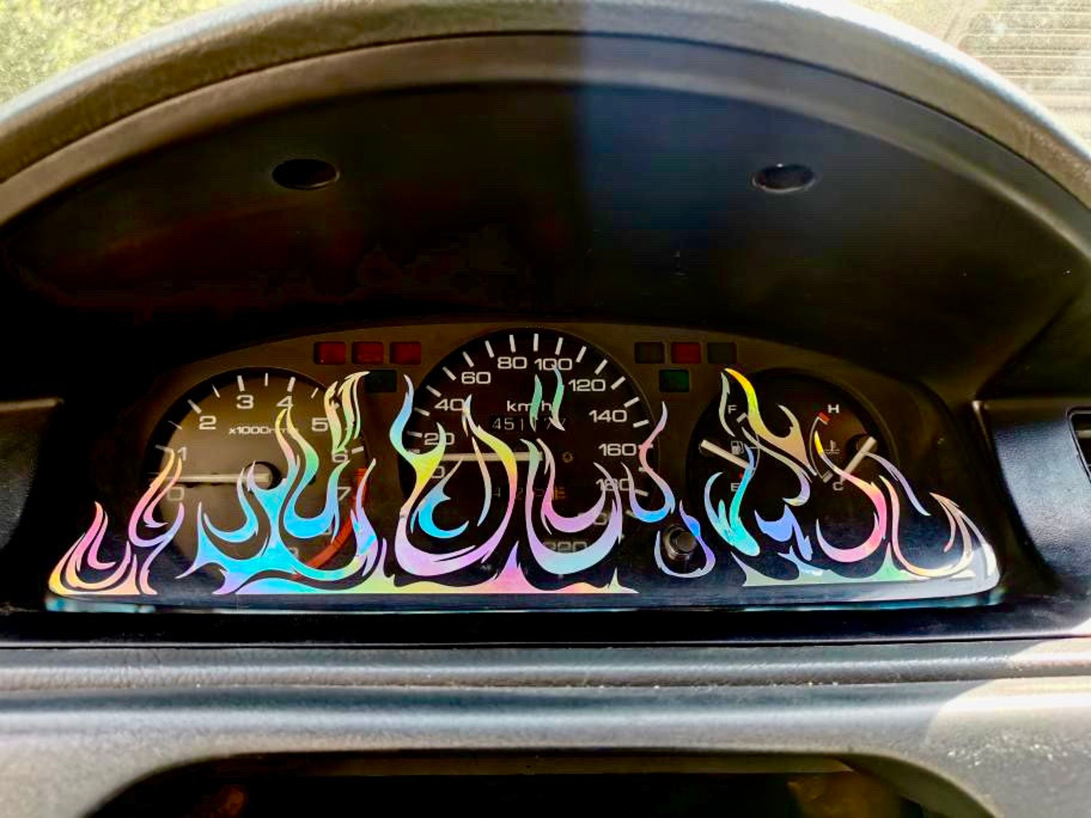 Control Panel Decal With Flame Design – Custom JDM Vinyl Sticker for ...