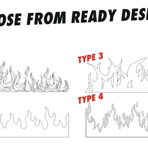 Custom Flame Fire - Car Dashboard Decal / Sticker - JDM Japenese Car ...