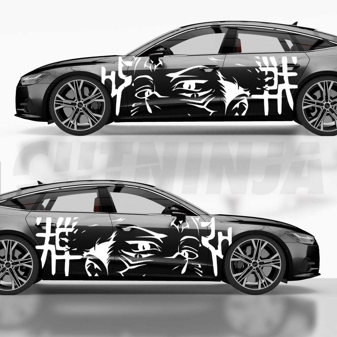 Anime Girl Car Side Vinyl Decal, JDM Drift Style Waterproof Anime Car ...