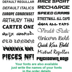 Custom Oil Slick Decal Sticker Logo - Any Text or Silhouette Image ...