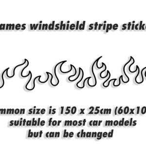Flames Fire Windshield Window Car Decal Sticker - Fits for Any Vehicle ...