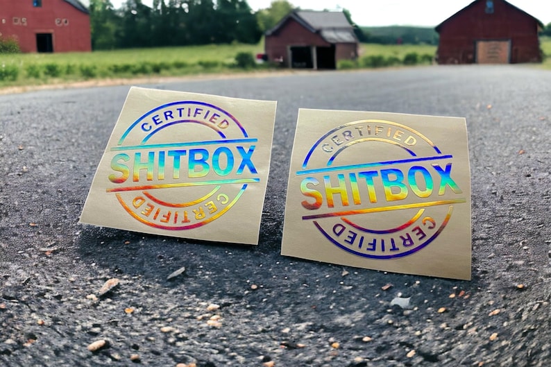 Shitbox Certificated - JDM Car Decal, Racing Car Sticker, Funny Car ...