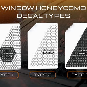 X2 Quarter Window Decals, Hexagon Camouflage Vinyl Stickers, JDM Car ...